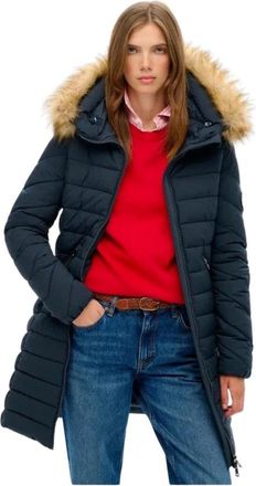 Superdry Femme, Manteaux, Bleu, Taille: 38 FR Fuji Parka
