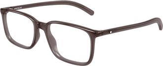 Montblanc Rechteckige Brille - - Accessories - unisex - Braun - 54 MM