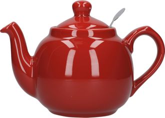 London Pottery Farmhouse Keramik-Teekanne f&uuml;r 4 Tassen, mit abnehmbarem Teesieb und Deckel, gro&szlig;e Teekanne mit feinmaschigem Edelstahlsieb, 1200 ml Teekanne f&uuml;r lose