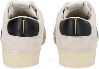 Tom Ford Logo Leather Sneaker - Beige