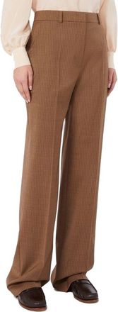 Max Mara Virgin Wool Trousers - Brown