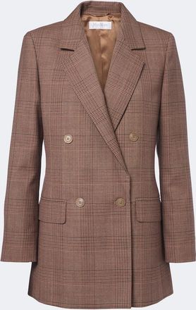 Max Mara Blazer en laine vierge &agrave; carreaux