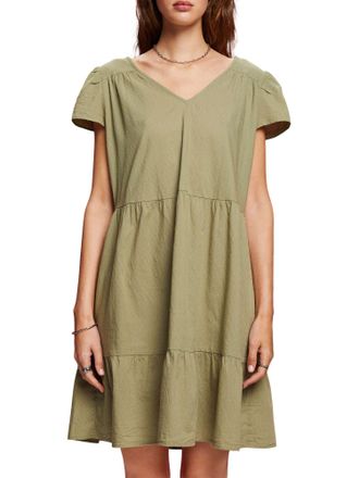 Esprit Damen 063EE1E317 Kleid, 345/LIGHT Khaki, 38