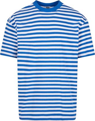 Urban Classics T-Shirt URBAN CLASSICS Urban Classics Herren Regular Stripe Tee, Damen, Gr. 5XL, wei&szlig;, royal, 100% Baumwolle, gestreift, normal, Rundhals, Shirts T-Sh