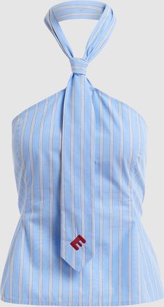 Essentiel Blouse Jopje Blanc Bleu Clair