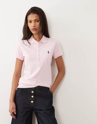 Polo Ralph Lauren Polo ajust&eacute; &agrave; manches courtes - Rose clair