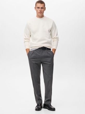 Mango Regular-Fit-Sweatshirt aus Baumwolle weiß - Herren - XXL - MANGO MAN