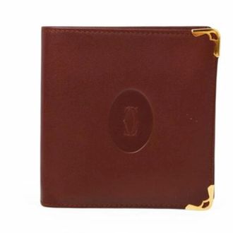 Cartier Portefeuille Bi-fold Vintage Pre-owned - Homme - Pre-owned - Rouge - Taille: ONE Size