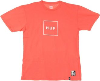 HUF Essentials Box Logo T-Shirt - - Tops - Herren - Orange - XL