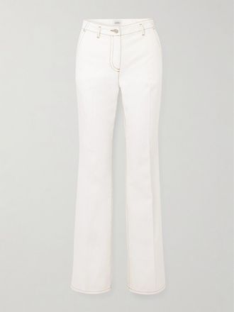 Dries Van Noten Parchia Tief Sitzende Jeans Mit Geradem Bein - Wei&szlig;