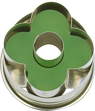 Städter Rosette m. Auswerfer, 4er, Edelstahl, Silber-grün, 4.8 x 4.8 x 4.8 cm