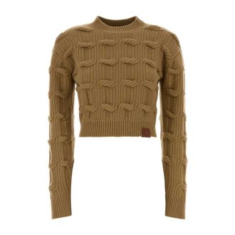 Stella McCartney Femme, Pulls, Brun, Taille: 40 FR Pulls &agrave; col rond