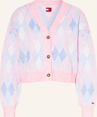 Tommy Jeans Cropped-Strickjacke rosa
