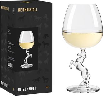 Ritzenhoff 9012001 Cocktail Glas 500 ml, Serie Reitkristall - mit schlichtem, edlem Design und Stiel in Form eines steigenden Pferdes - Made in Germany