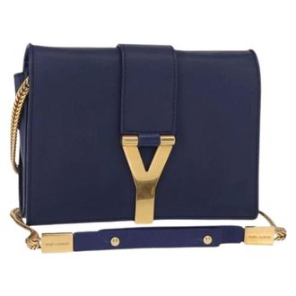Saint Laurent Sac bandouli&egrave;re en cuir Pre-owned - Femme - Pre-owned - Bleu - Taille: ONE Size