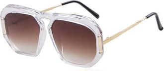 Generic Lunettes de soleil pour femme et homme Noir Grand cadre Ploygon Lunettes de soleil pour femme, C4., Taille unique