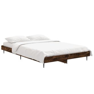 vidaXL Giroletto Senza Materasso Rovere Fumo 120x190 Cm In Truciolato - Vidaxl