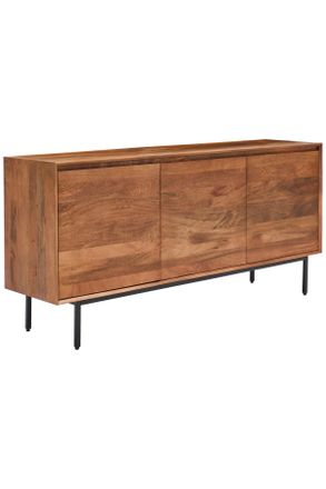 Livetastic Sideboard, Natur, Holz, Mangoholz, massiv, Holz, 3 F&auml;cher, 160x76x40 cm, Holzm&ouml;bel, Kleinm&ouml;bel Holz, Holzkommoden, Sideboards Holz