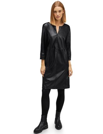 Street One Damen Kunstlederkleid Black 34
