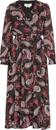 Usha Kleid Damen Schwarz Mehrfarbig