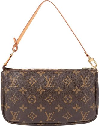 Louis Vuitton Crossbody Bags - Louis Vuitton Canvas Monogram Pochette Accessoire - Gr. unisize - in Braun - f&uuml;r Damen