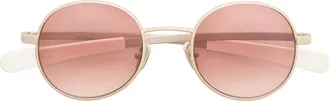 Moncler Moncler Centro Oval Sunglasses, Unisex, Beige, Size: 50
