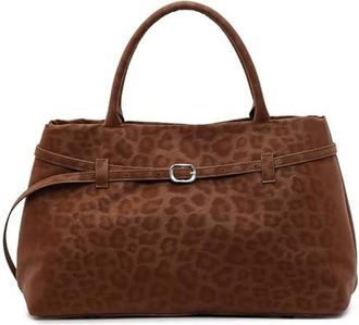 Generic Sac &agrave; main simple en cuir synth&eacute;tique avec imprim&eacute; l&eacute;opard pour femme, fille, sac &agrave; main &agrave; poign&eacute;e courte pour l&eacute;cole, le travail, le shopping, les vo