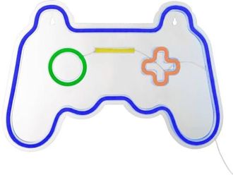 Atmosphera Atmosphera - Tube n&eacute;on mural led manette bleu l 41cm
