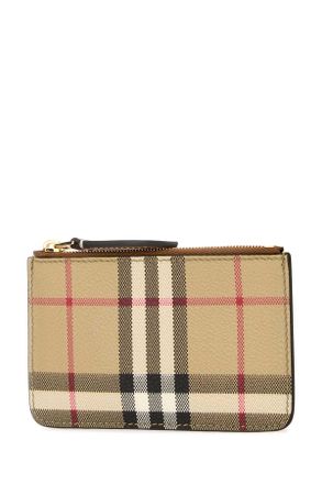 Burberry Womens Printed E-Canvas Card Holder Archivebeige Portafogli