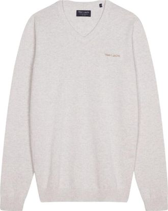 Teddy Smith PULSER 2 Pullover aus Baumwollstrick, Elfenbein China Weiß, X-Large