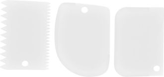 Amosfun 3-Teiliges Set Backwerkzeuge f&uuml;r die K&uuml;che Pfannenwender zum Backen von Kuchen Kuchenschaber Kuchen garnieren Backschaber plastikmesser kunststoffmess