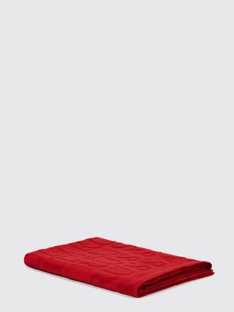 Trussardi Drap de plage en &eacute;ponge de coton avec logo jacquard ton sur ton