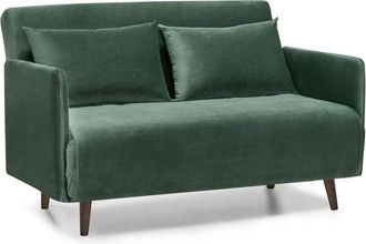 DRAWER Drawer - Canap&eacute; convertible 2 places en velours L120cm - Vert for&ecirc;t - belushi