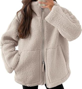 Generic Pilou Pilou Femme Color Sweater For Autumn/Winter 2024 New Button Decorated Sleeve Cardigan Top (Beige, S)