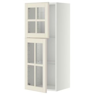 IKEA METOD Wandschrank mit Böden/2 Glastüren