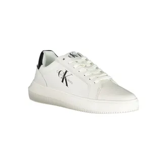 Calvin Klein Logo Lace-Up Sneaker - White