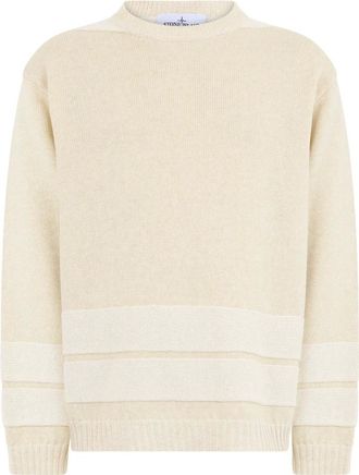 Stone Island Homme, Pulls, Blanc, Taille: 2XL Pull Ras du Cou