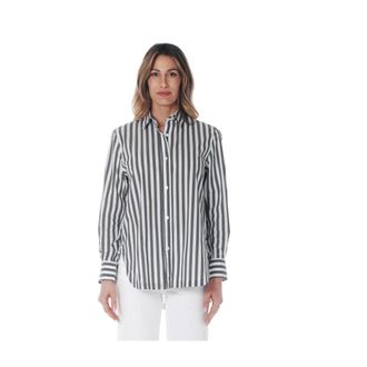Caliban Femme, Blouses et Chemises, Multicolore, Taille: 40 FR Camicia in cotone a fantasia rigata