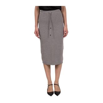 PESERICO Femme, Jupes, Gris, Taille: 36 FR Jupe Midi