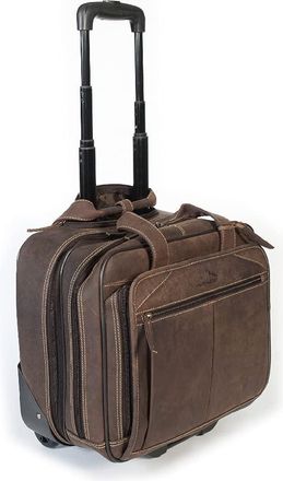 Alpenleder Business Trolley - Denver (Handgefertigt) - Nachhaltiges Bio-Leder aus regionaler Landwirtschaft | Trolley Handgepäck, Aktentasche mit Rollen *Fair Pr