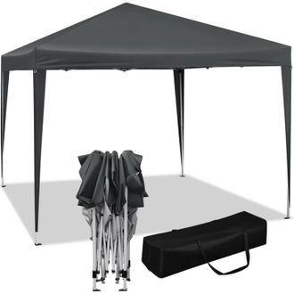 Woltu Tonnelle de Jardin 3x3m WOLTU, Tente Pliante, Protection du Soleil UV 50+, Facile &agrave; Installer Hauteur R&eacute;glable, Anthracite
