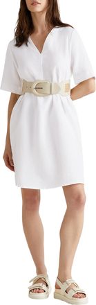 Benetton Damen Vestito 4aghdv0b0 Kleid, Weiß, XXS