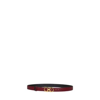 Ferragamo Ceinture Gancini r&eacute;versible et ajustable - Femme - Accessoires - Rouge - Taille: 90 CM