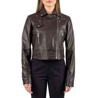 Pinko Pinko, Femme, Vestes, Brun, Taille: 42 FR New Sensibile Chiodo