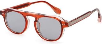 Generic Lunettes De Soleil Polaris&eacute;es Rondes Vintage For Homme, Id&eacute;ales For La Conduite, Les S&eacute;ances Photo, Le Shopping Et Les Vacances.(Red)