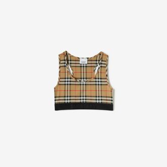Burberry Bustier-Top in Check, Size: XXS