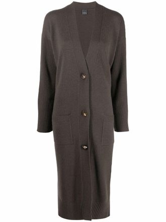 Lorena Antoniazzi cardigan mi-long &agrave; boutonni&egrave;re - Vert