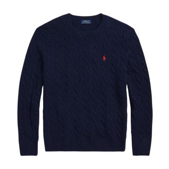 Polo Ralph Lauren Cable Knit Crewneck - - Knitwear - Herren - Blau - XL