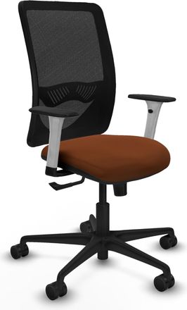 Piqueras y Crespo B&uuml;rostuhl Zulema mit wei&szlig;en und schwarzen Armlehnen, h&ouml;henverstellbare Lendenwirbelst&uuml;tze, ausgestattet mit 3 Positionen und Schneideschaum, Schwarz/B