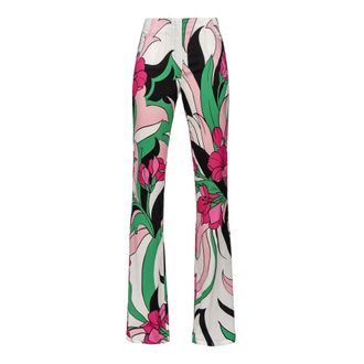 Pinko Flie&szlig;ende Hose mit floralem Print - - Trousers - Damen - Rosa - S